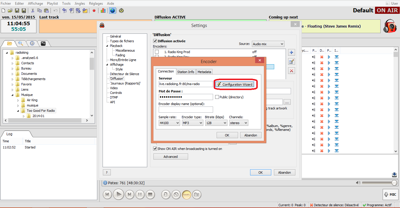 Diffuser avec RadioBOSS – Centre d'aide RadioKing
